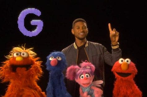 Usher Remixes the ABCs on 'Sesame Street'
