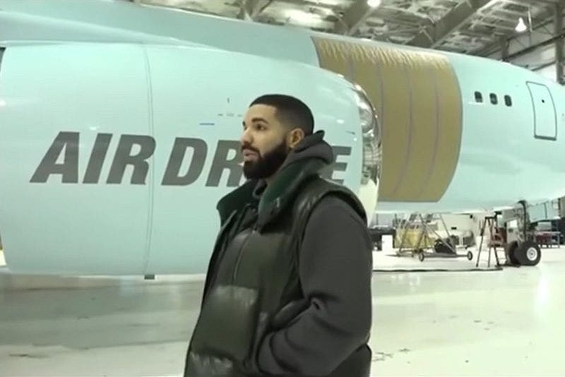 Drake Unveils New Private Plane 'Air Drake'