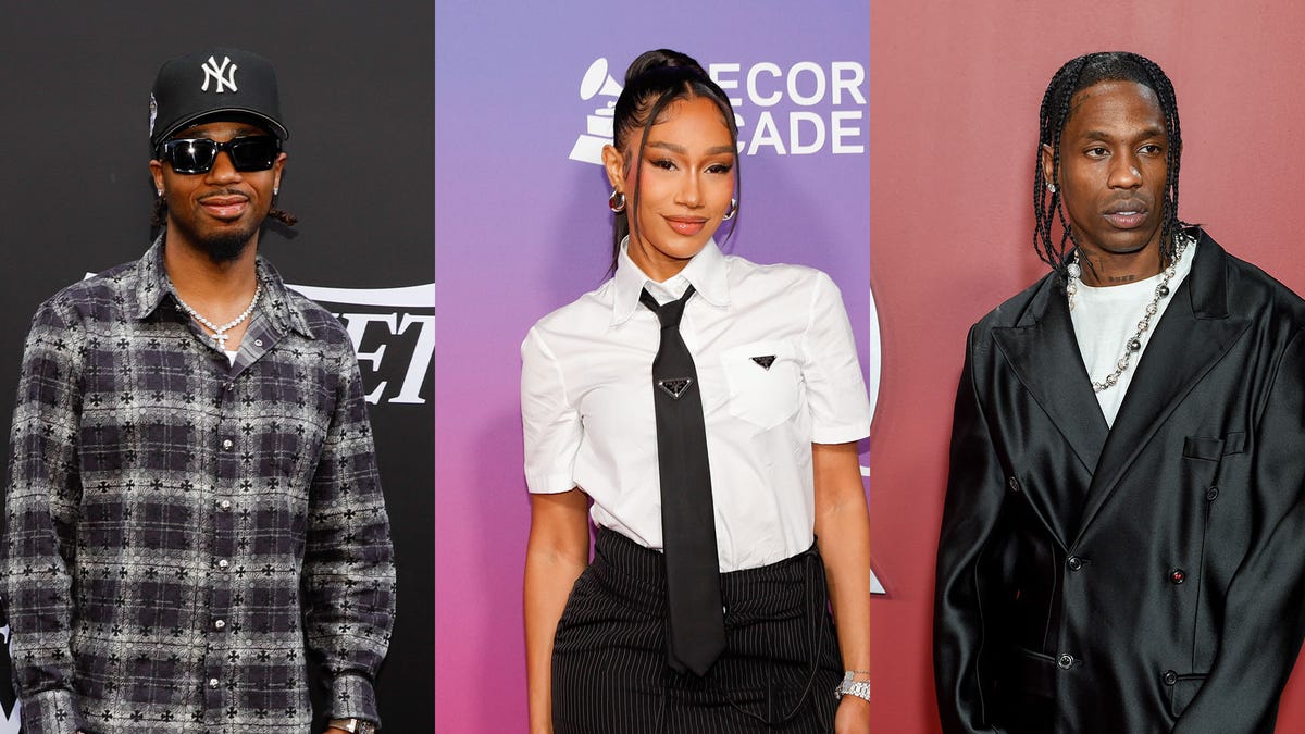 Metro Boomin, BIA, And Travis Scott Attend NBA Finals Game 2